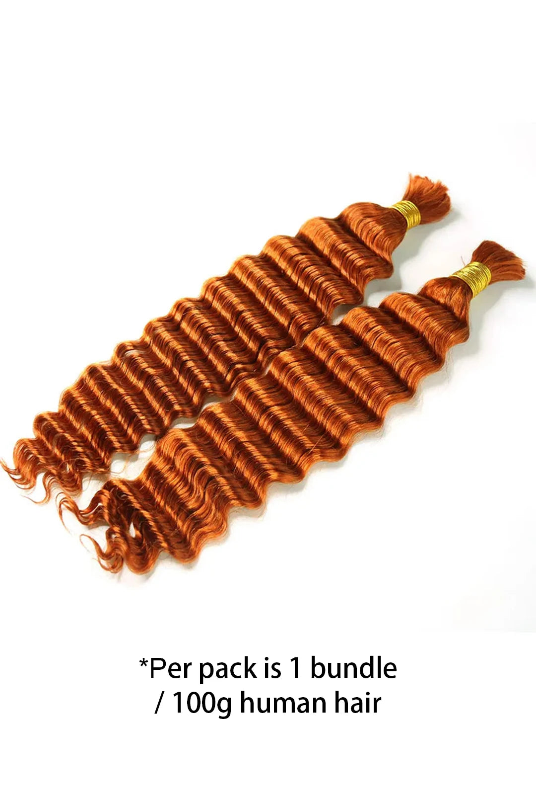 350# Ginge Deep Wave Bulk Human Hair For Braiding BU20