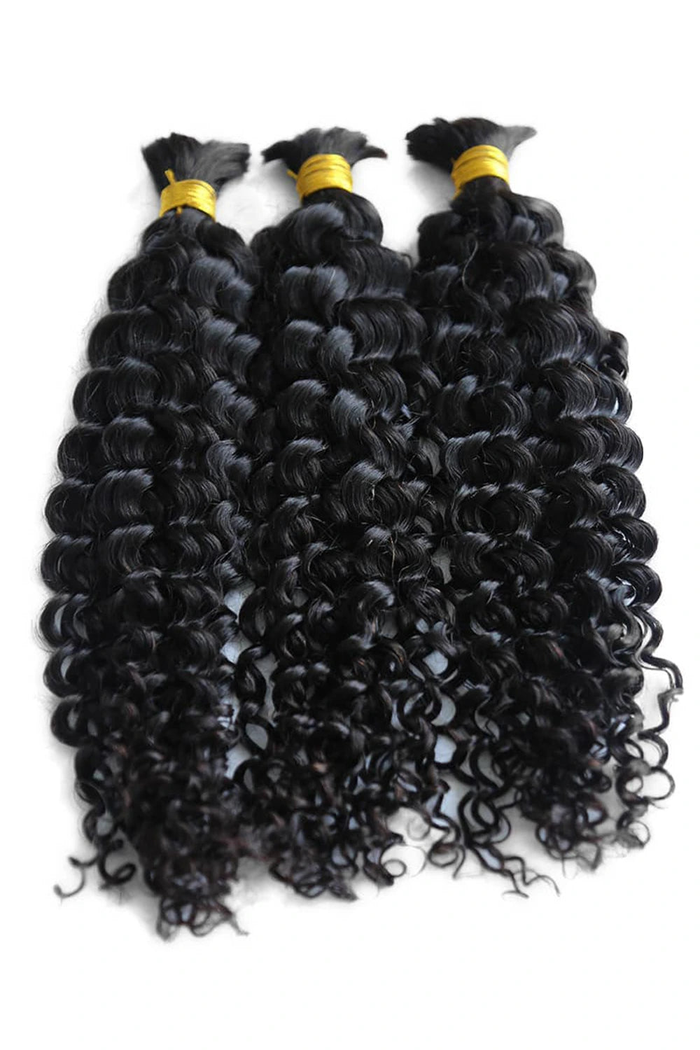 Double Drawn Spanish Curly Bulk Hair Extensions for Braiding
