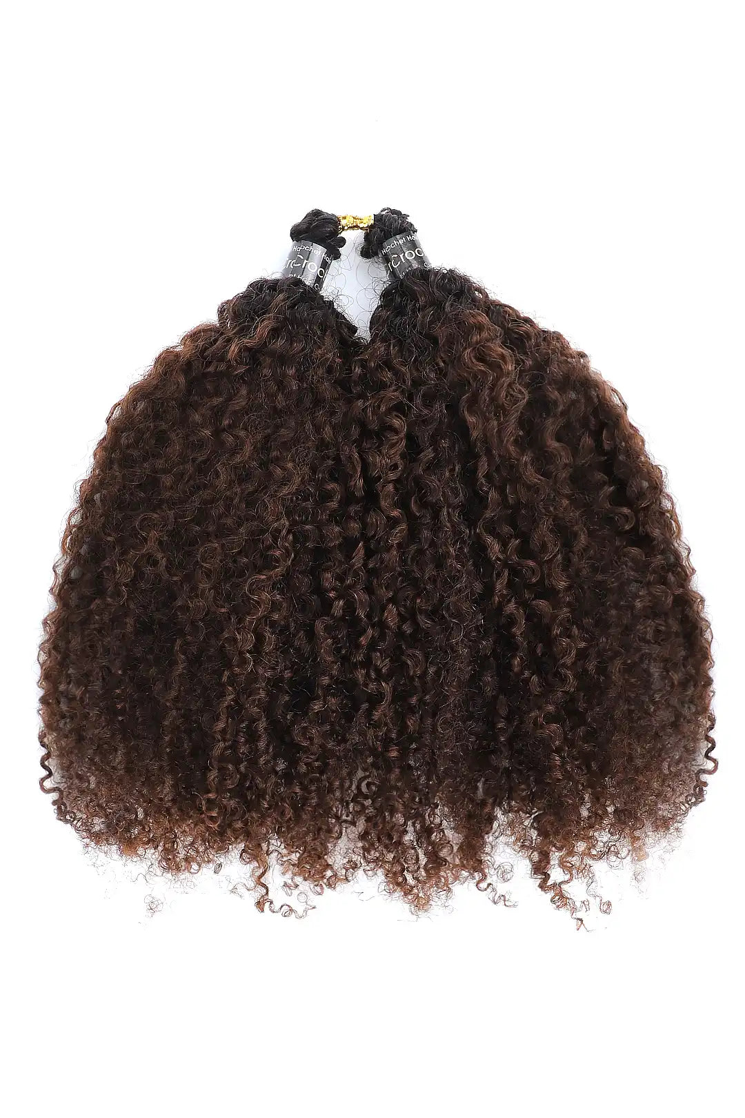 Double Drawn T1B/4 Ombre Color Tight Curly Feather Crochet Human Hair