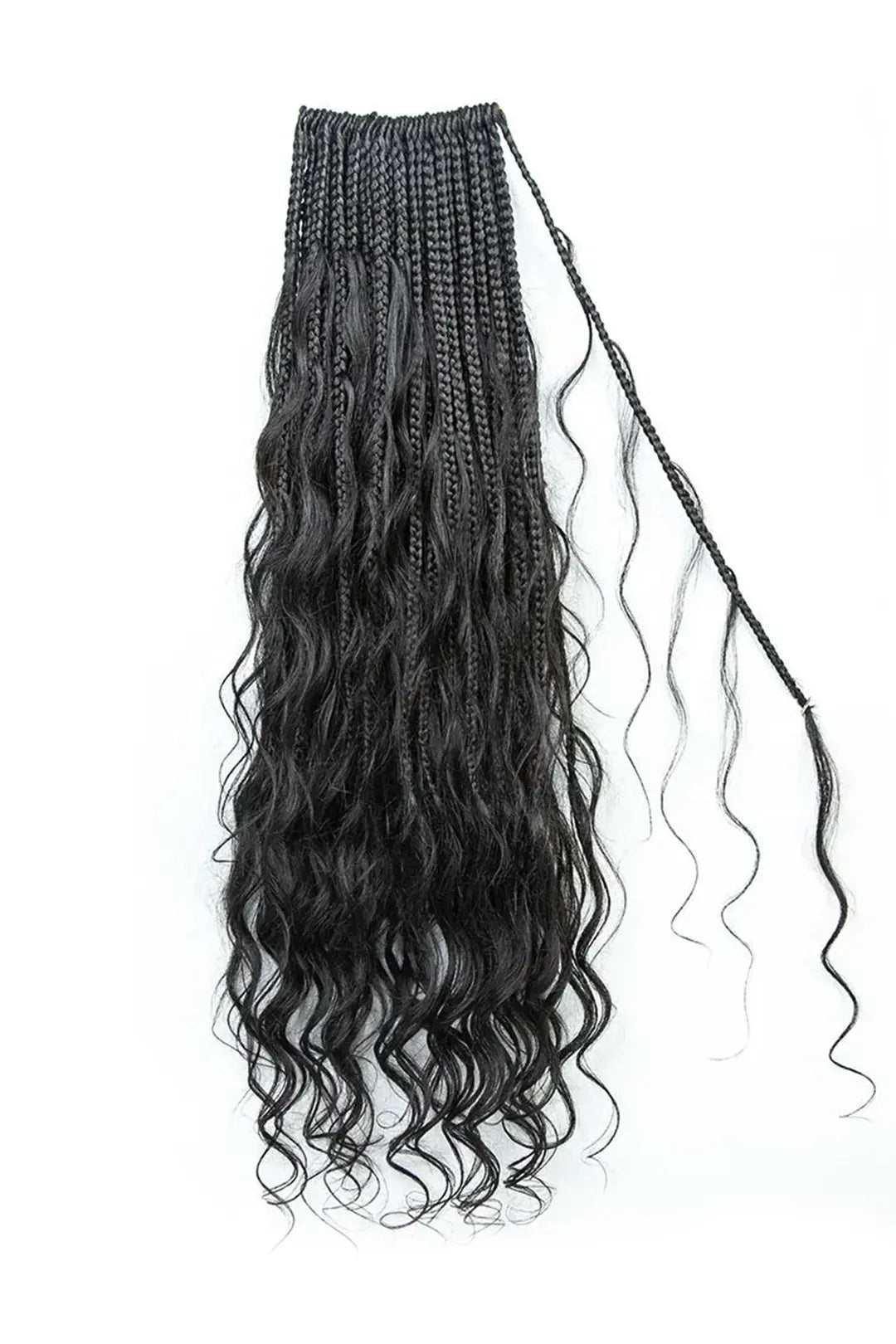 Crochet Mermaid Braids with Human Hair Curls Pre-Looped Loose Wave BB0
