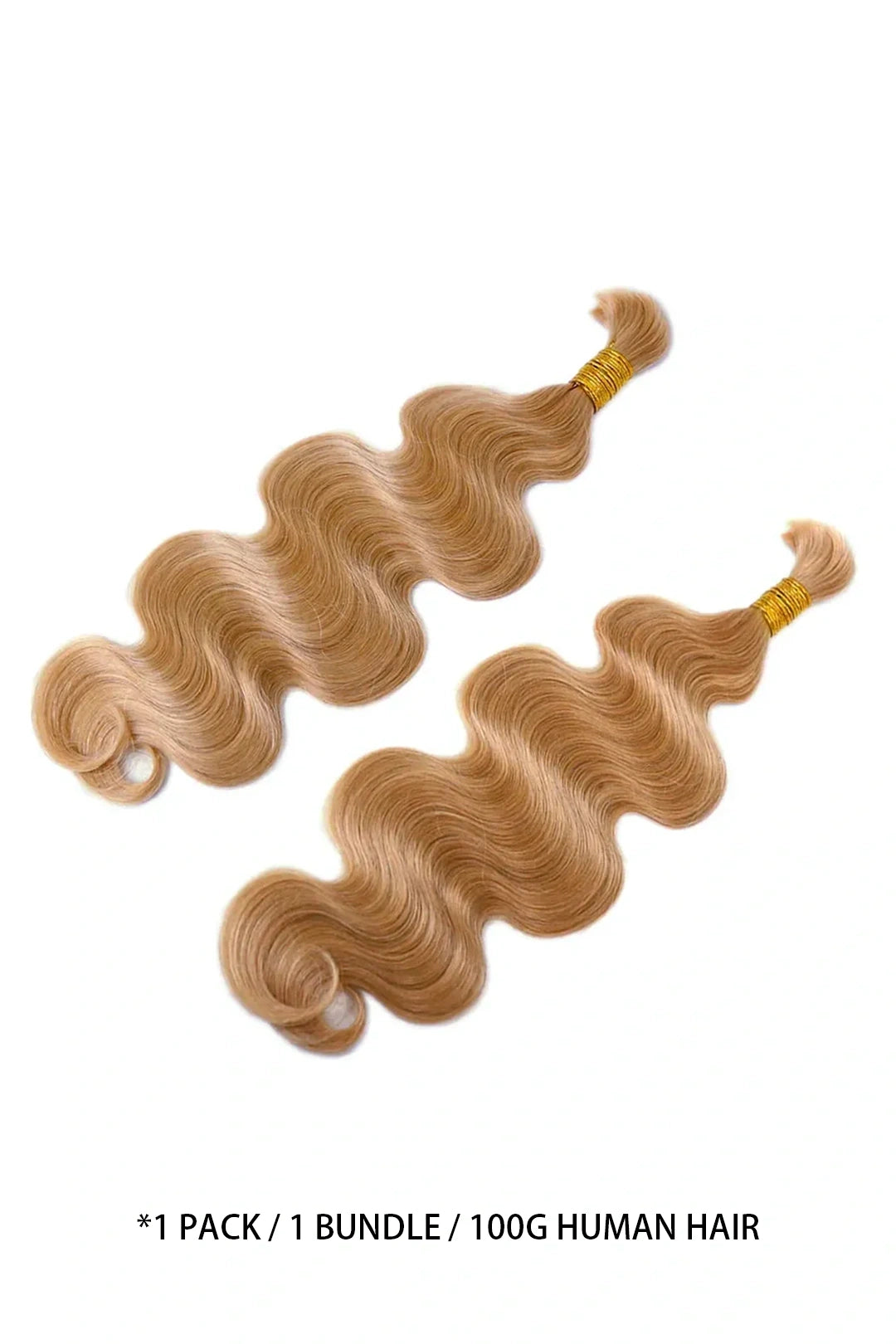 Double Drawn Body Wave Medium Blonde Bulk Hair BU58