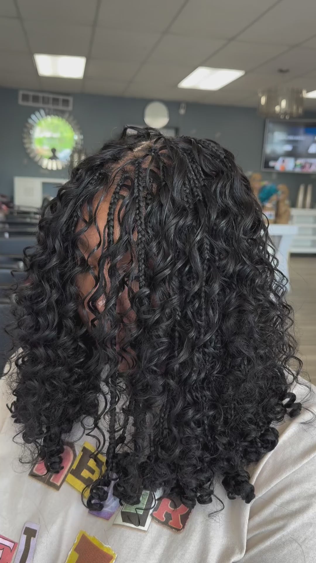 Twist Curly Bulk Human Hair for Braiding Natural Black BU26