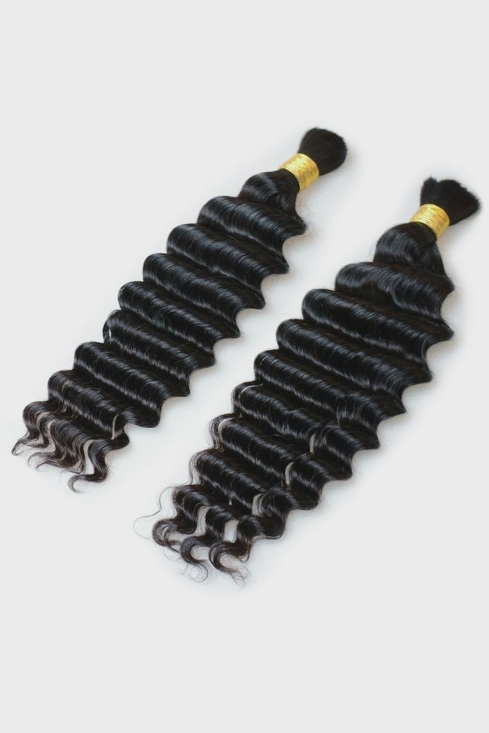 Double Drawn Deep Wave Bulk Human Hair For Braiding