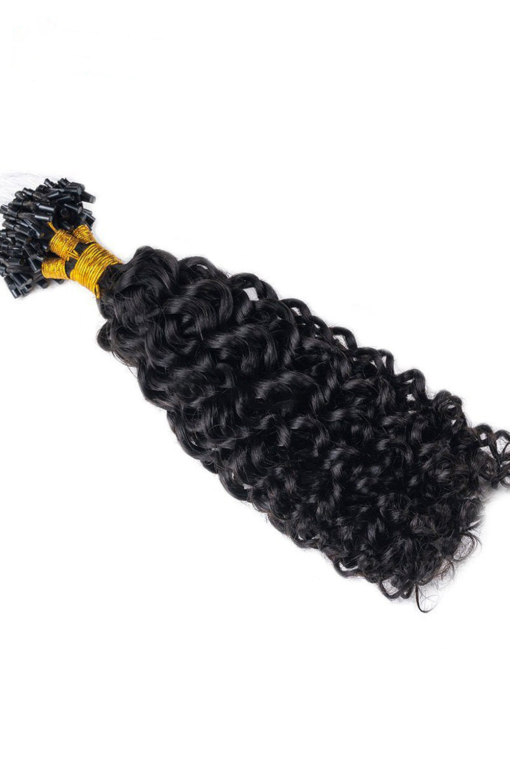 Micro Ring Human Hair Curly Extensions For Black Women