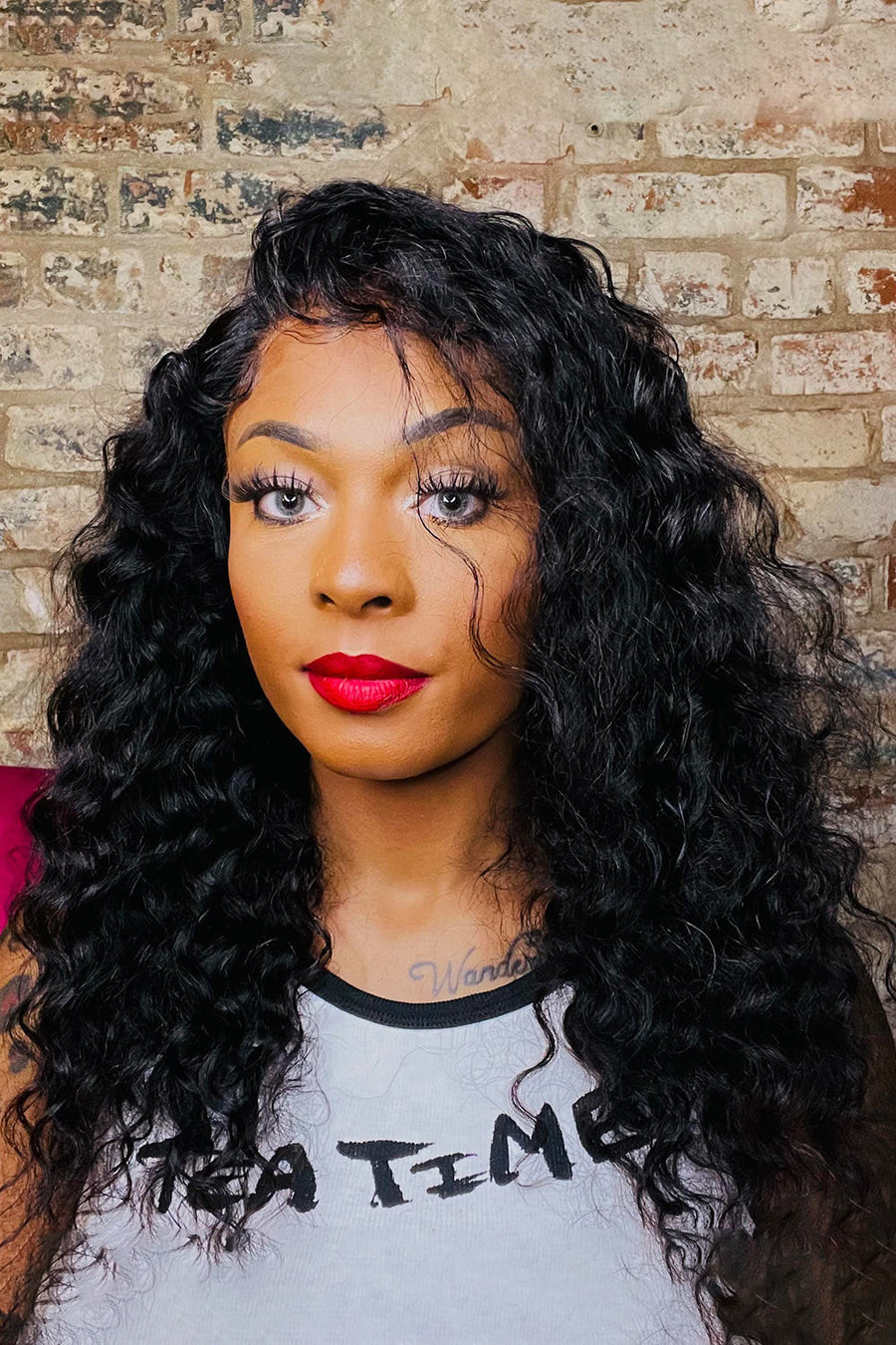 Glueless HD Lace Natural Color Deep Wavy Lace Front Human Hair Wigs